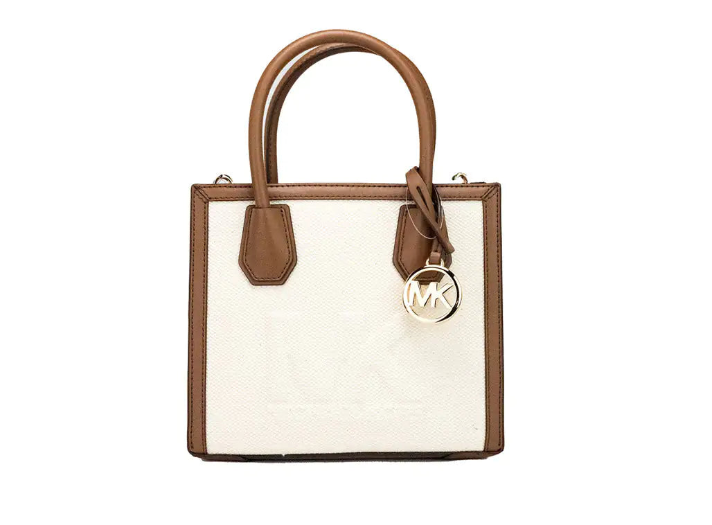 Michael Kors Mercer Medium Luggage Embossed Canvas Messenger Bag ...